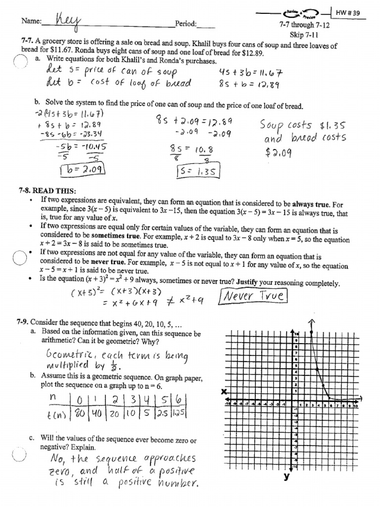Chapter 7 HW Key | PDF
