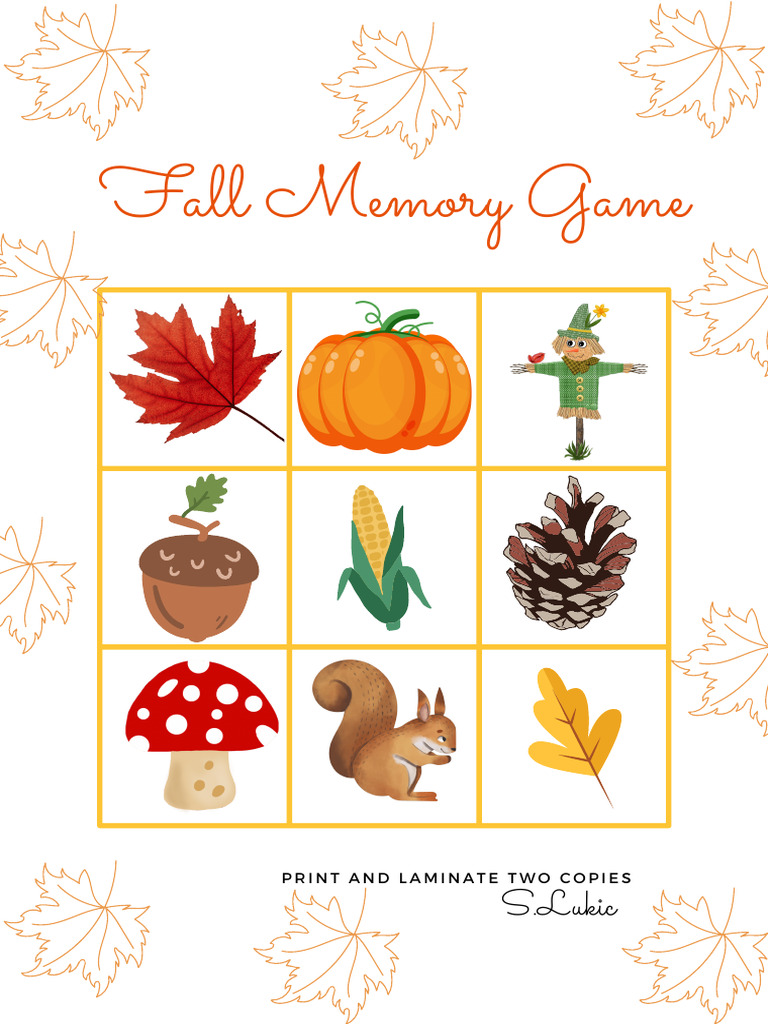 Fall Memory Game PDF | PDF