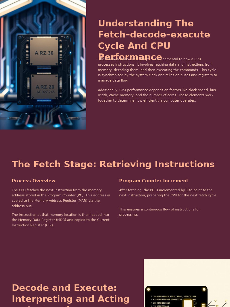 Fetch Decod and Execute Cycle | PDF | Central Processing Unit | Cpu Cache