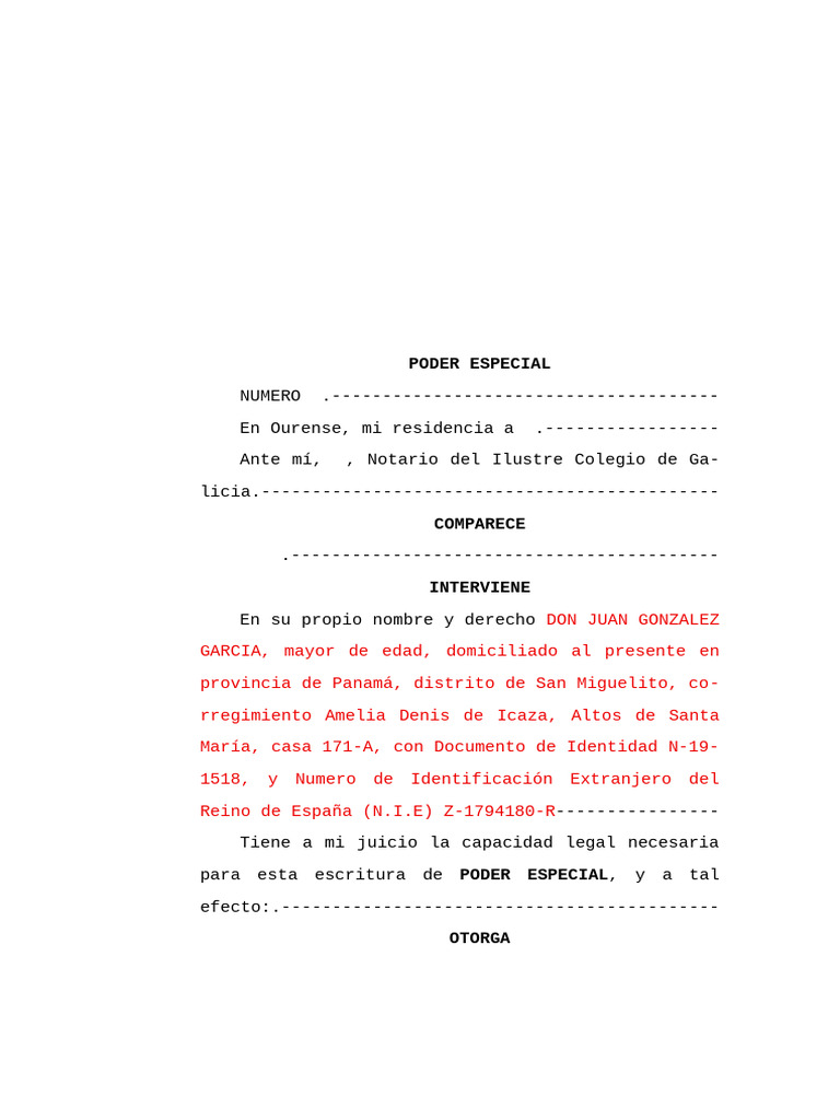 Minuta Poder Herencias | PDF | Derecho Civil (Common Law)