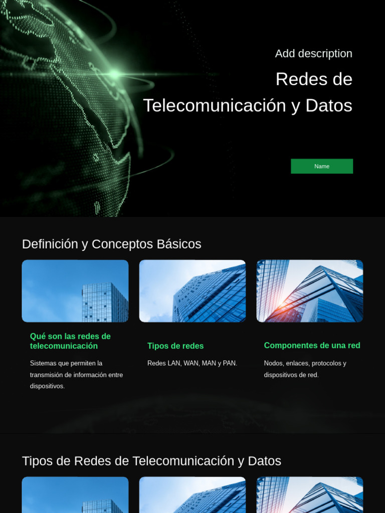 Redes de Telecomunicación y Datos | PDF | Topología de la red | Red de ...