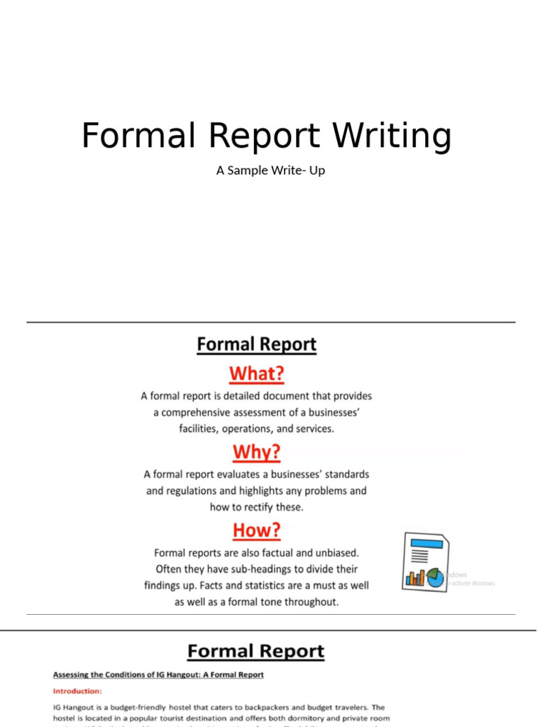 Formal Report Writing | PDF