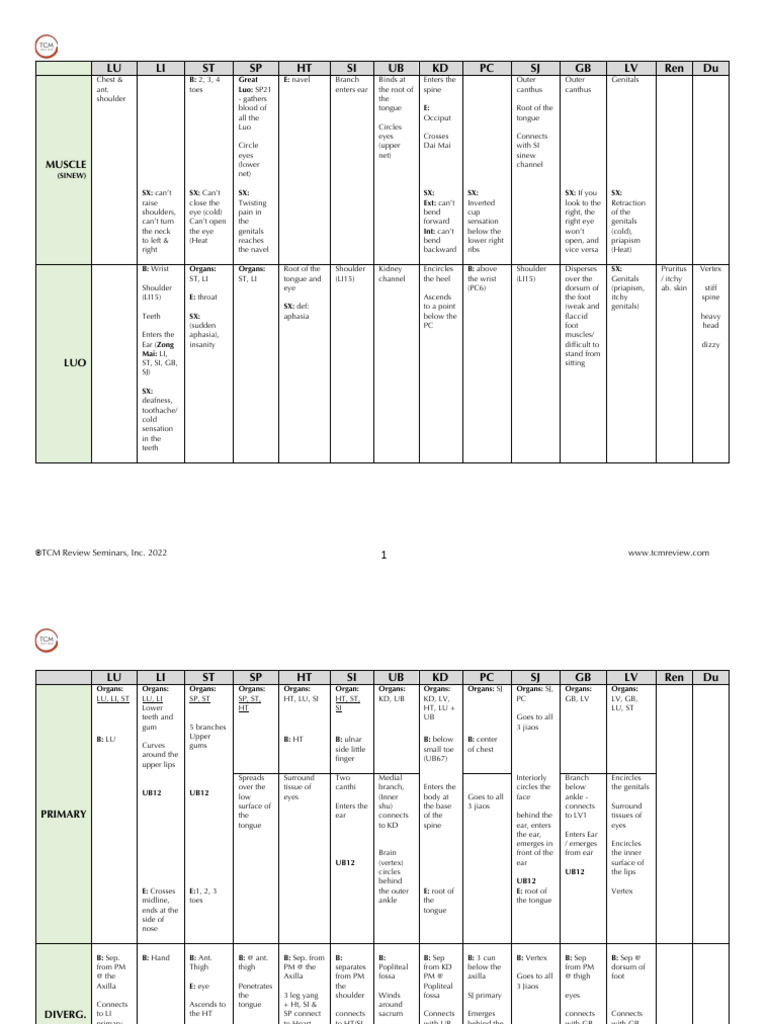 Channel Pathway Chart 1 | PDF | Human Anatomy