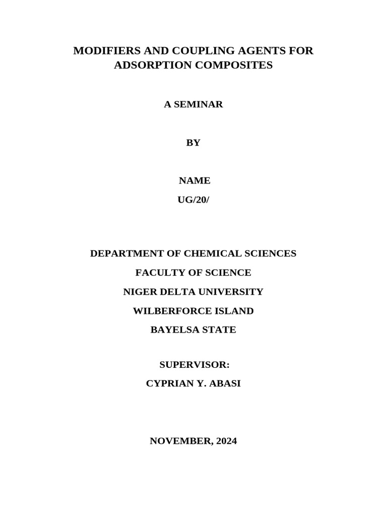 Modifiers and Coupling Agents | PDF | Adsorption | Chemical Substances