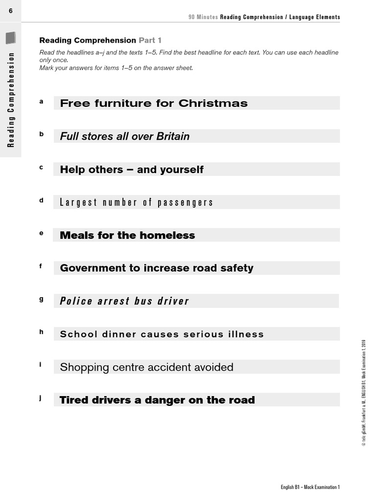 Telc English b1 Uebungstest 1 01 | PDF