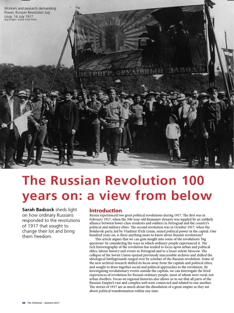 Historian 135 Sarah Badcock | PDF | Russian Revolution | Vladimir Lenin