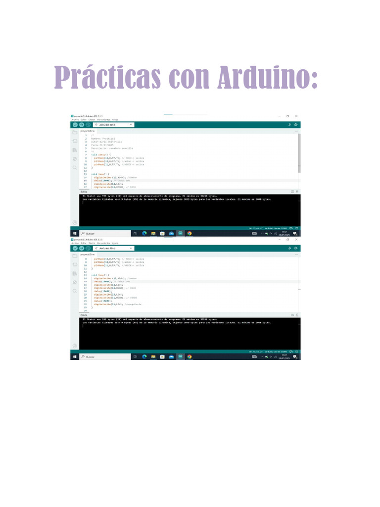 PraÌ Cticas Con Arduino | PDF