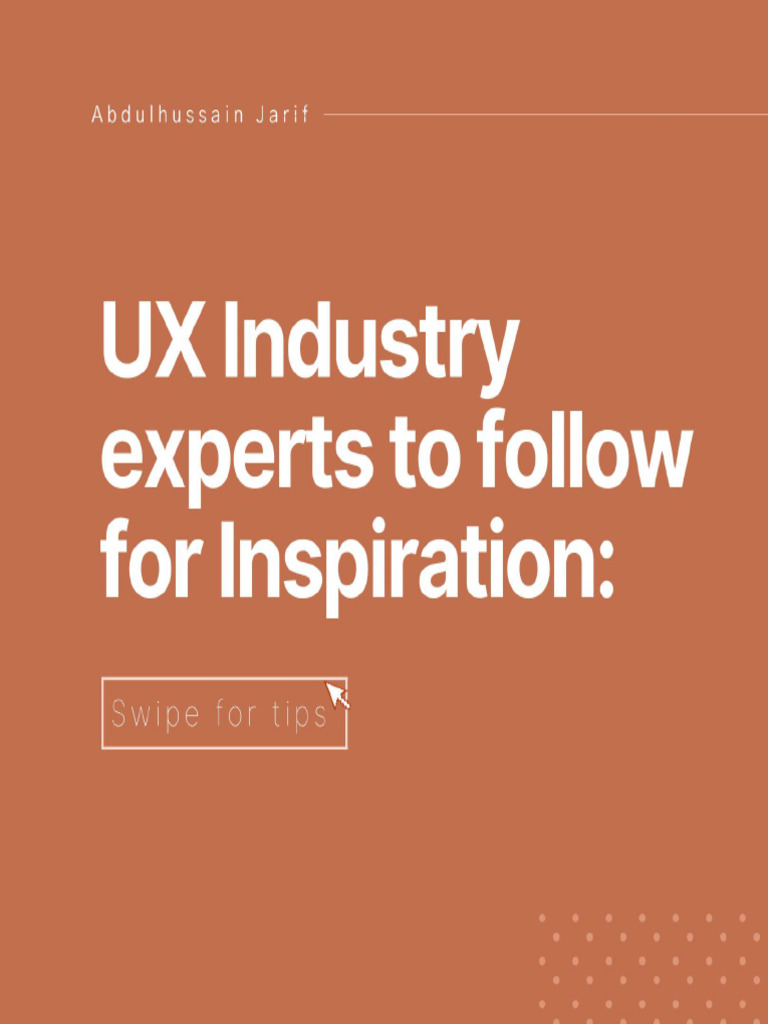 UX Experts To Follow 1667198460 | PDF