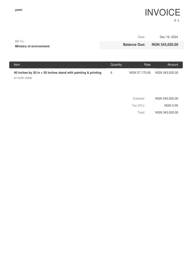 Invoice 4 | PDF