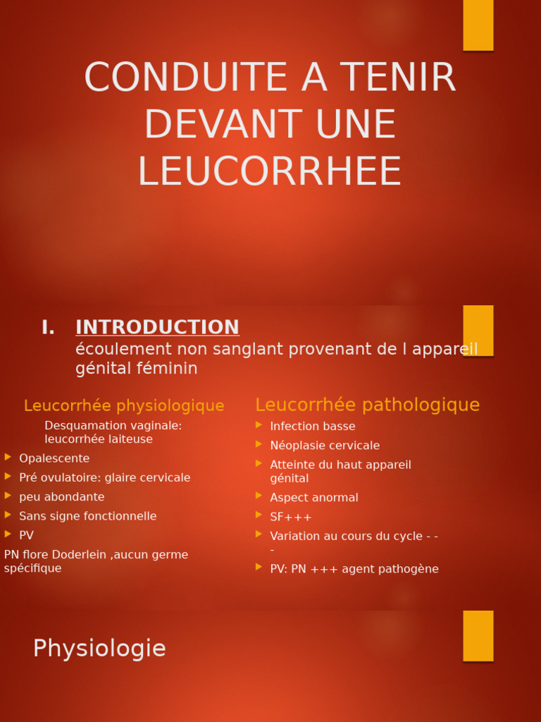 Gyneco5an Cat Devant Une-Leucorrhee-Diapos | PDF | Microbiologie ...