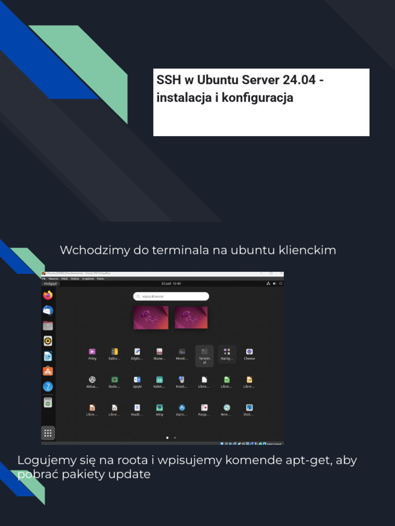 SSH w Ubuntu Server 24.04 - instalacja i konfiguracja | PDF