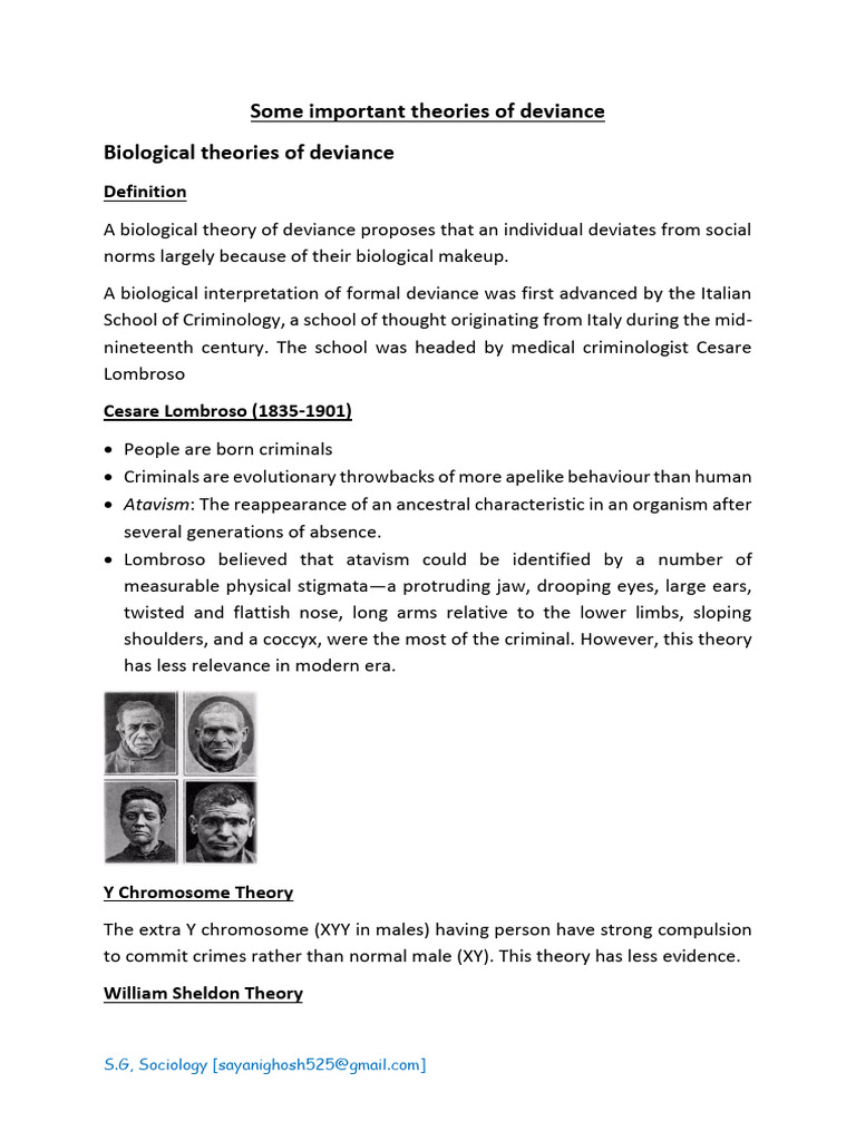 Theory of deviance complete | PDF | Deviance (Sociology) | Crimes