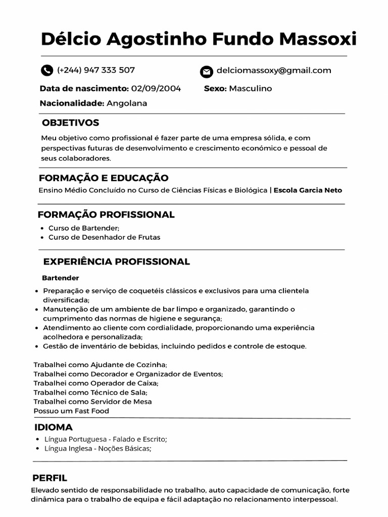 Currículo Délcio | PDF