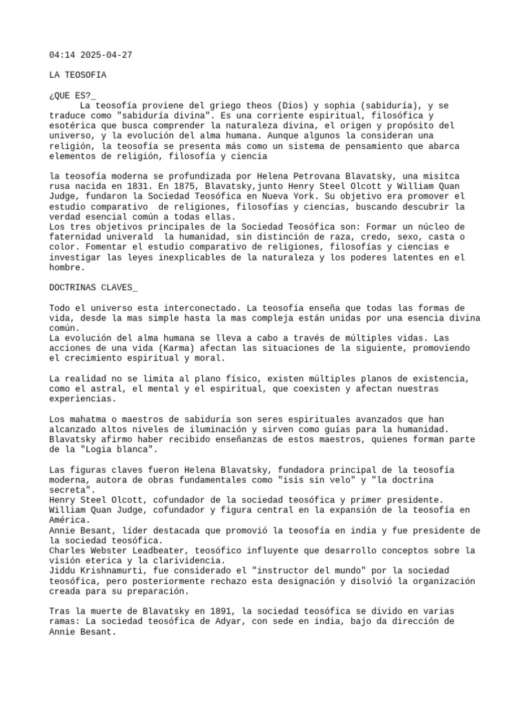 Introducción a la Teosofía Moderna | PDF | Teosofía | Esoterismo occidental