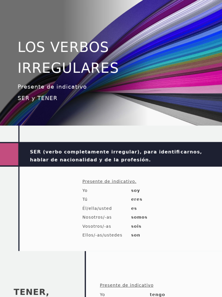 El Verbo Ser y Tener 2 | PDF