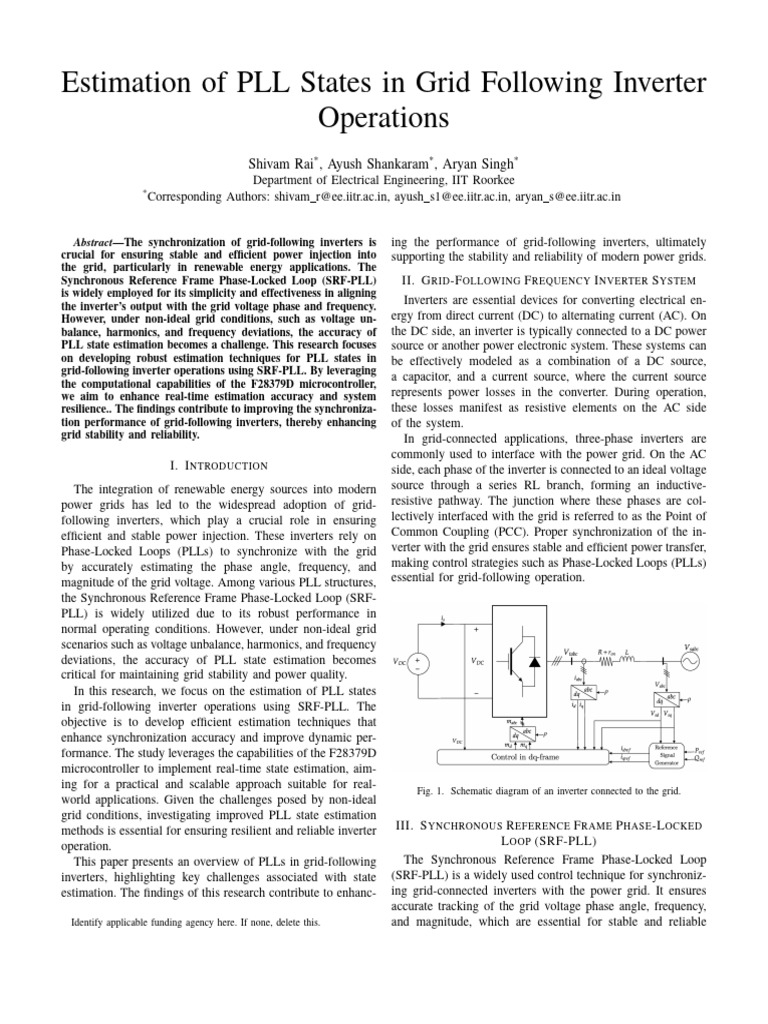 Conference Latex Template | PDF | Power Inverter | Analog To Digital Converter