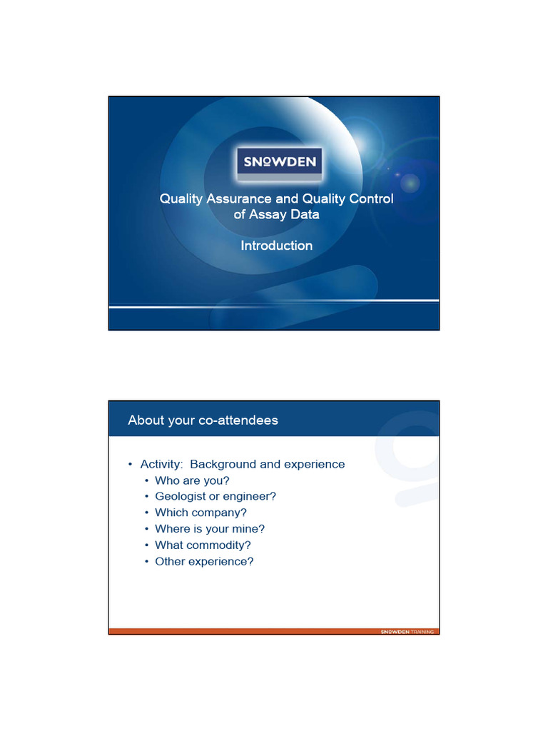 01 QAQC of Assay Data-Coeur | PDF | Percentile | Accuracy And Precision