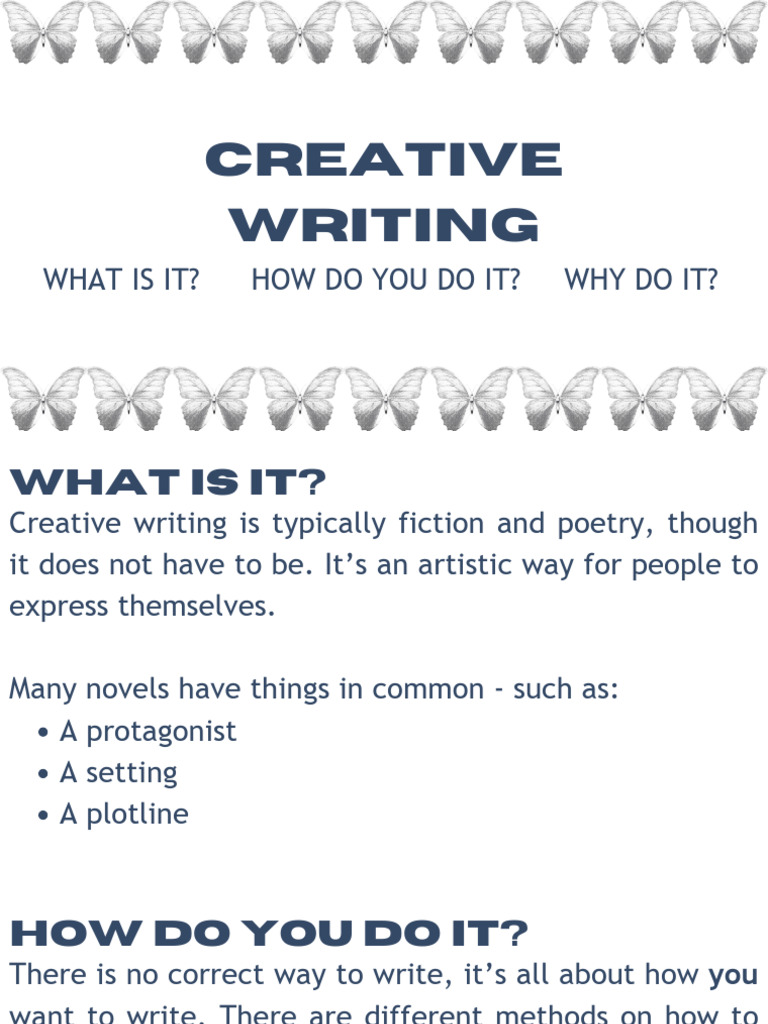 Creative Writing - A Guide | PDF