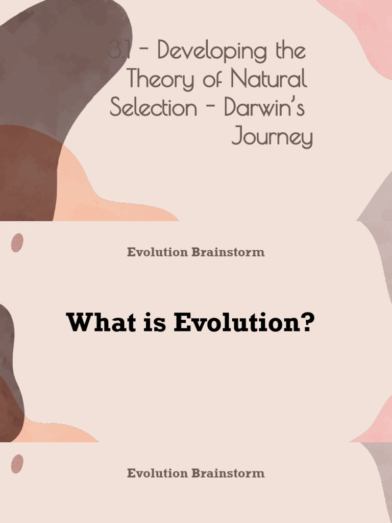 3.1 - Darwin's Voyage - Introduction To Evolution | PDF | Natural Selection | Evolution