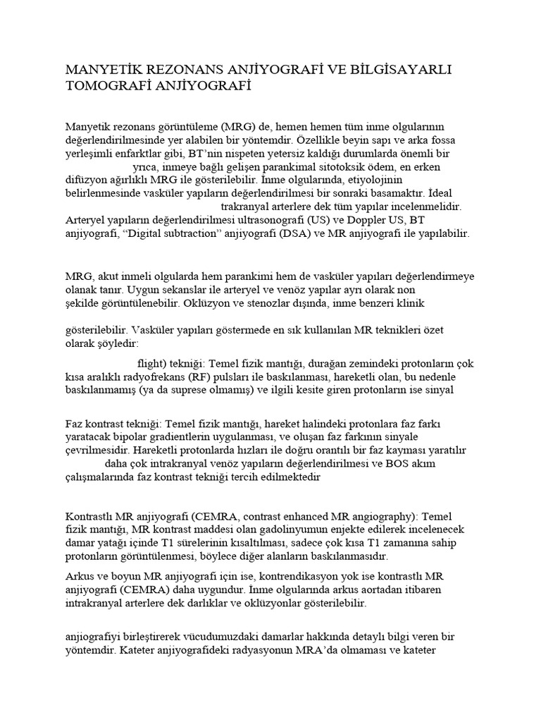 Manyetik Rezonans Görüntüleme (MRG) De-2 | PDF
