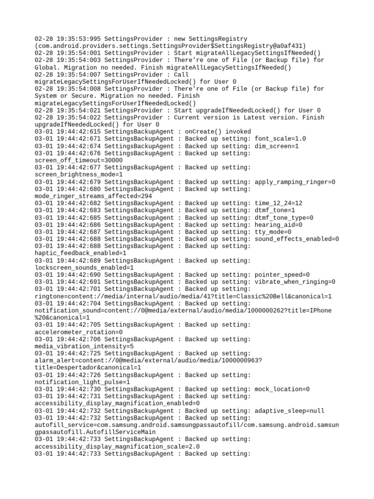 Settings Provider | PDF | Software | System Software