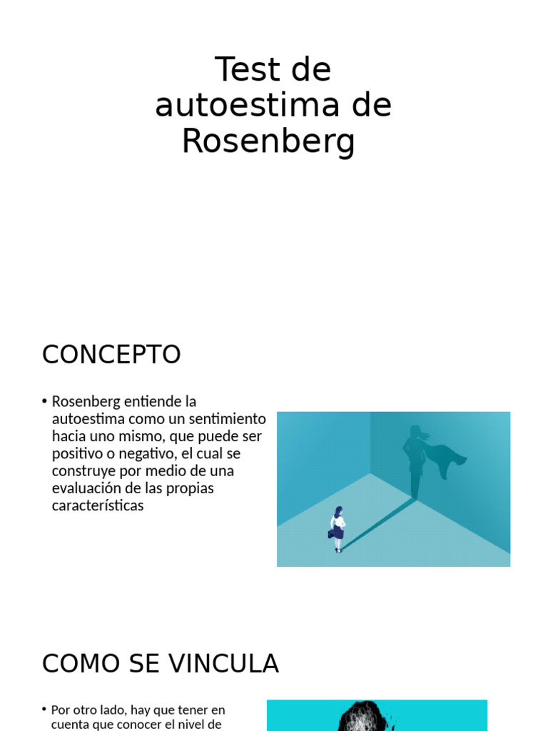 Test de Rosemberg | PDF | Autoestima | Las emociones