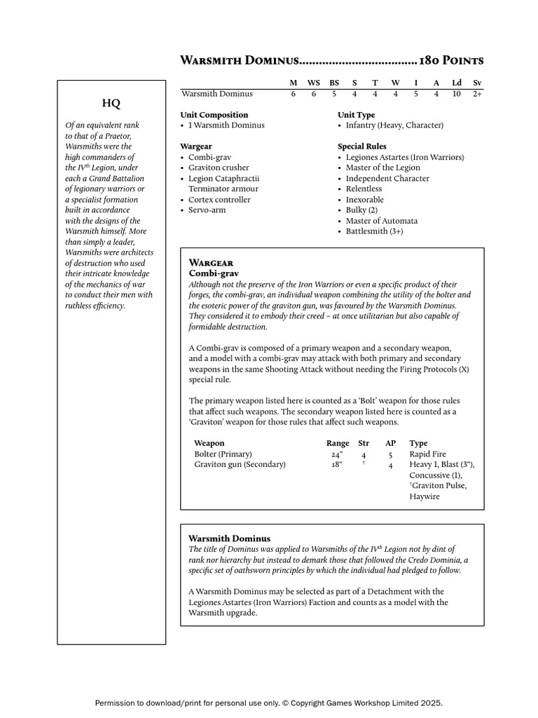 Horusheresy Additionalrules Warsmith Dominus Eng-9ngn2fiegx-Mt2z5uei0r ...