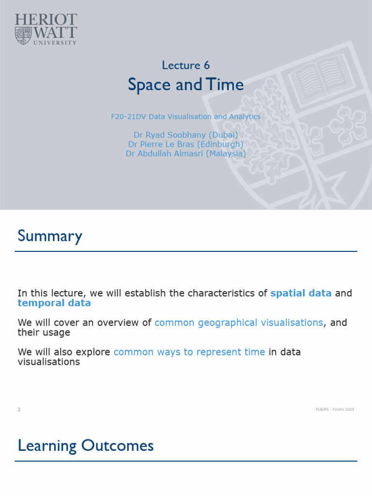 F2xDV - Lecture 6 - Space & Time | PDF | Map