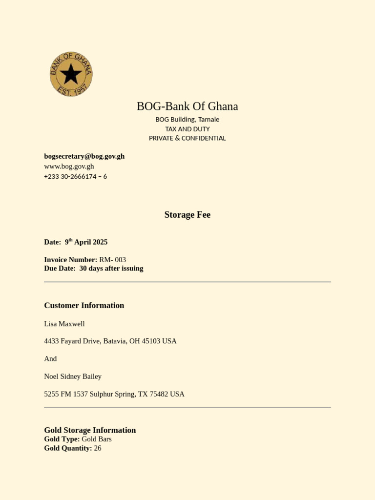 Bank of Ghana Invoice 1111 | PDF | Arbitration | Annual Percentage Rate