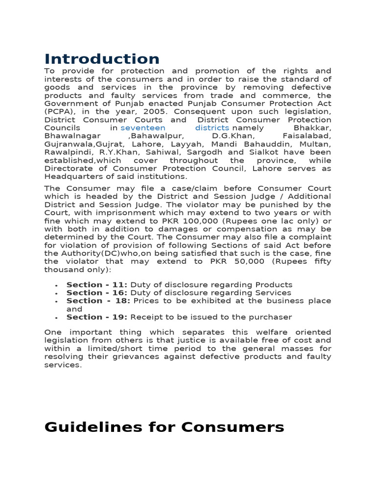 Consumer Protection Council | PDF | Public Law | Business
