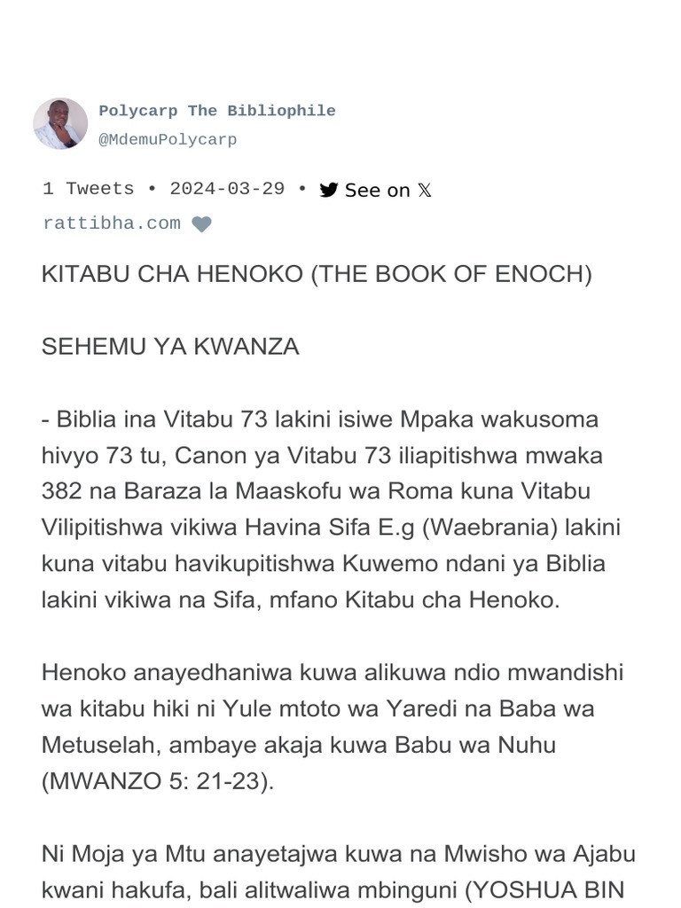 Kitabu - Cha - Henoko - (The - Thread - by - Mdemupolycarp - Mar 29, 24 ...