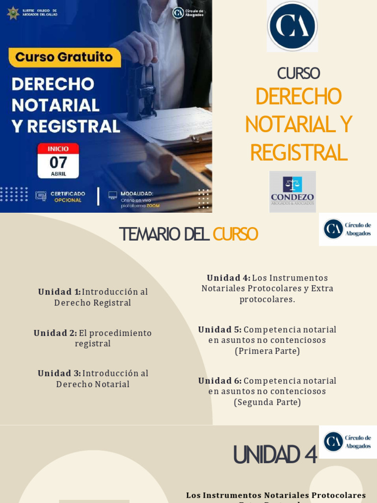 U4 - Los Instrumentos Notariales Protocolares y Extraprotocolares | PDF | Ley común | Derecho ...