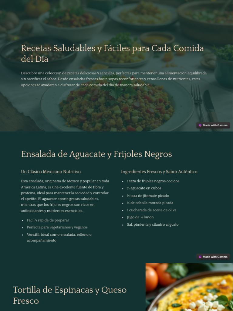 Recetas Saludables y Fáciles del Día | PDF | ensalada | Alimentos