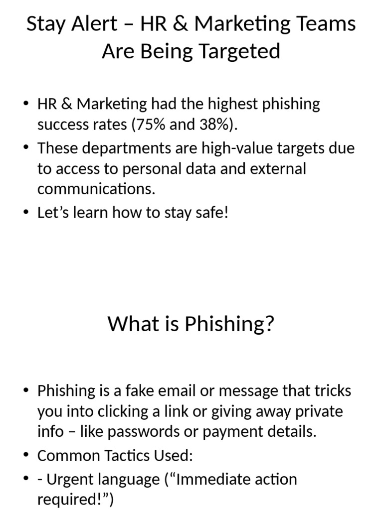 Final Phishing Awareness HR Marketing | PDF