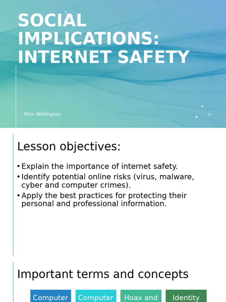 Social Implications-Internet Safety | PDF | Malware | Computer Virus