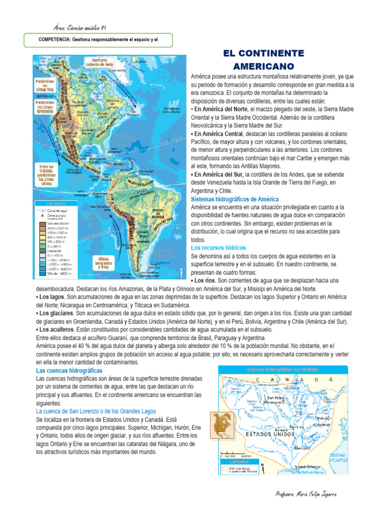 Continente Americano | PDF | Américas | América del Sur