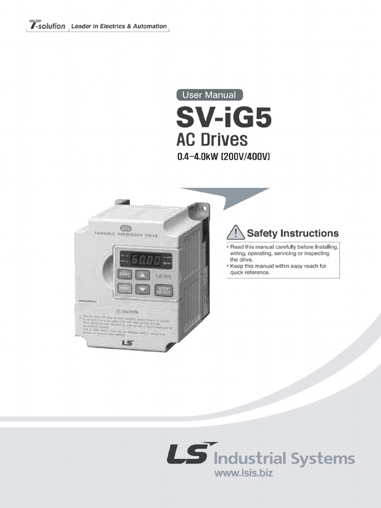 Manual Ig5 (Esp) | PDF | Descarga electrostática | Inversor de energia
