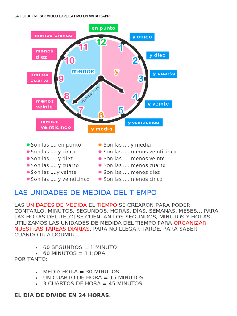 Unidades de Medida del Tiempo | PDF