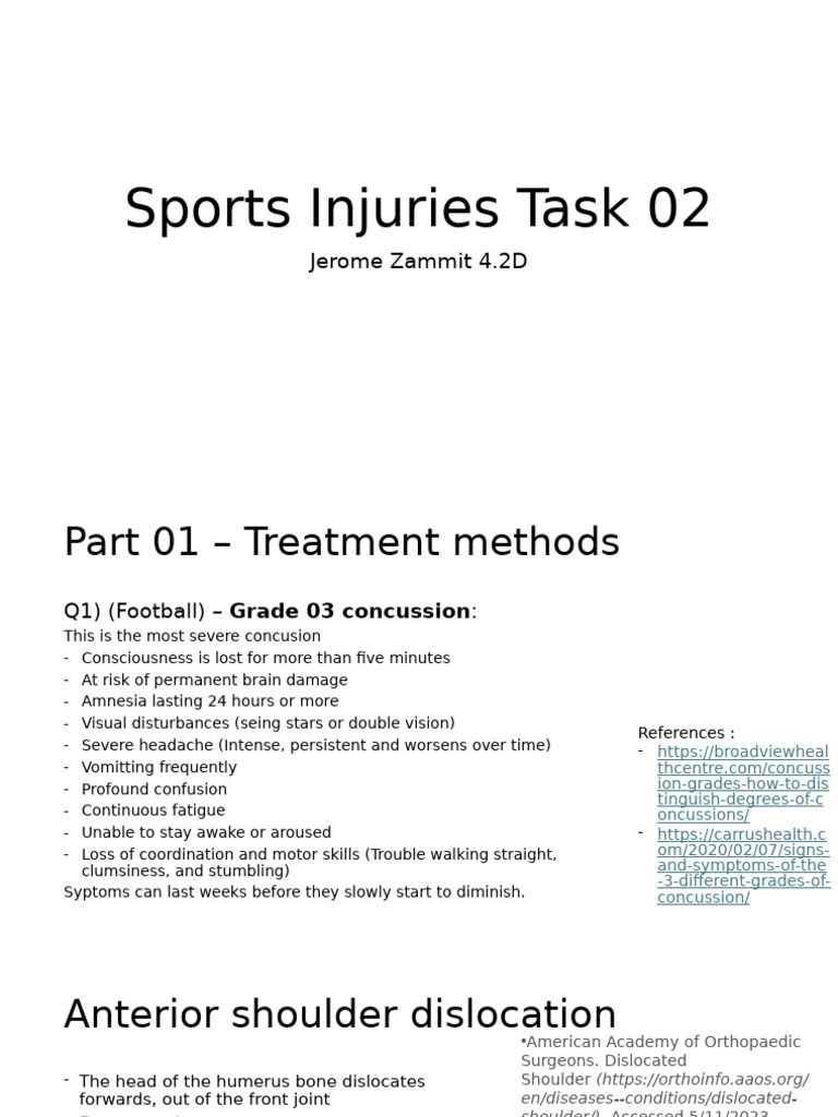 Sports Injuries Assignment 02 | PDF | Anatomical Terms Of Motion | Elbow