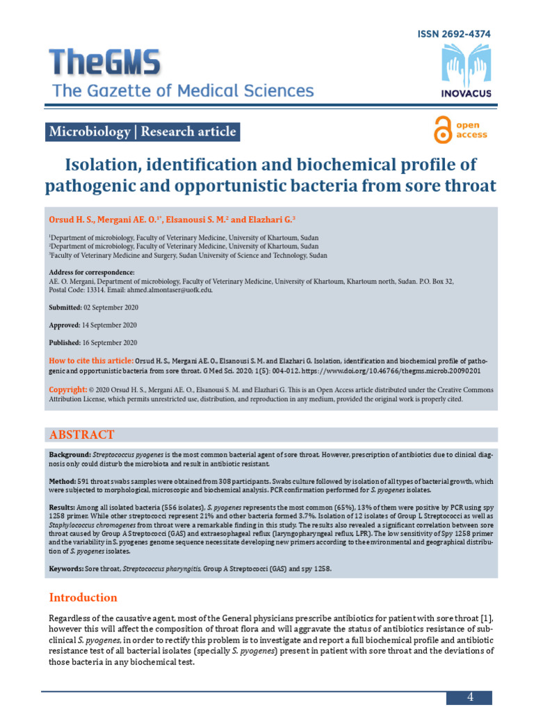 Isolation, Identification and Biochemical Profile of | PDF ...