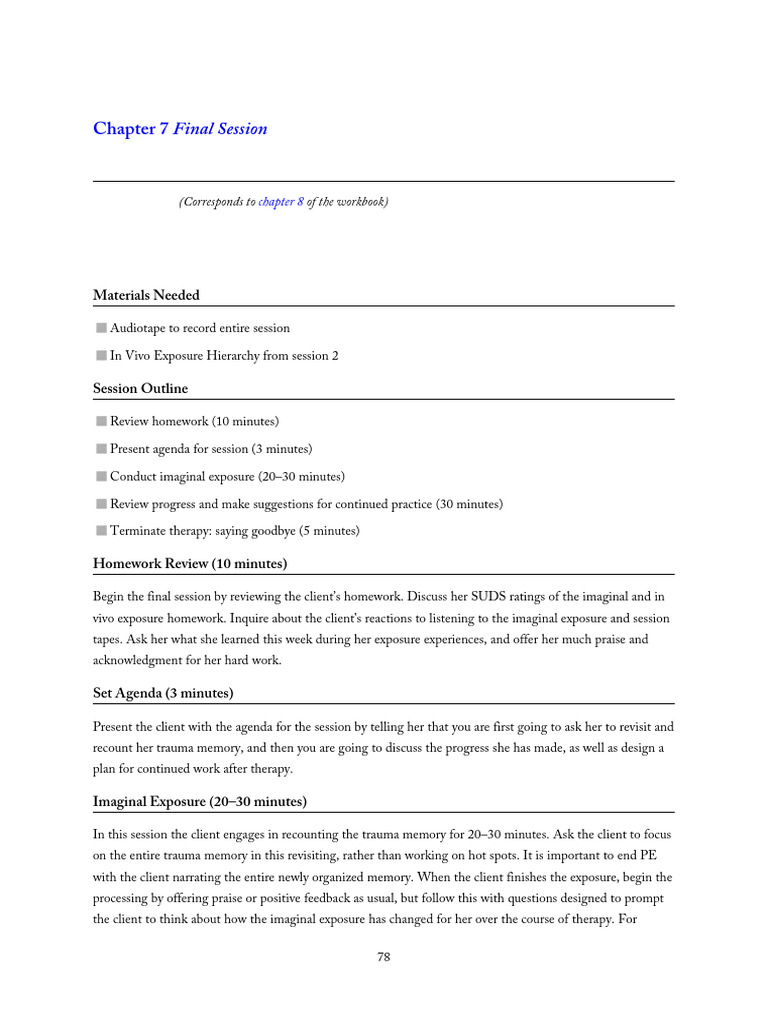 Final Session: Materials Needed | PDF | Psychological Trauma | Anxiety