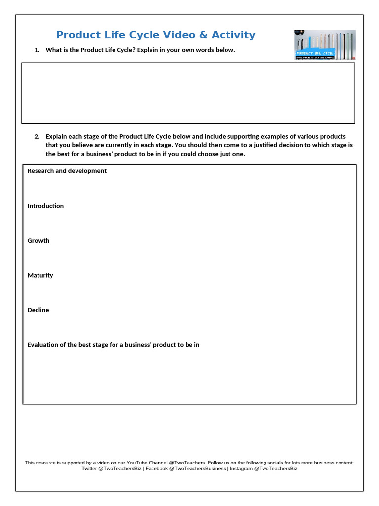 Homework- Product-Life-Cycle-Activity | PDF