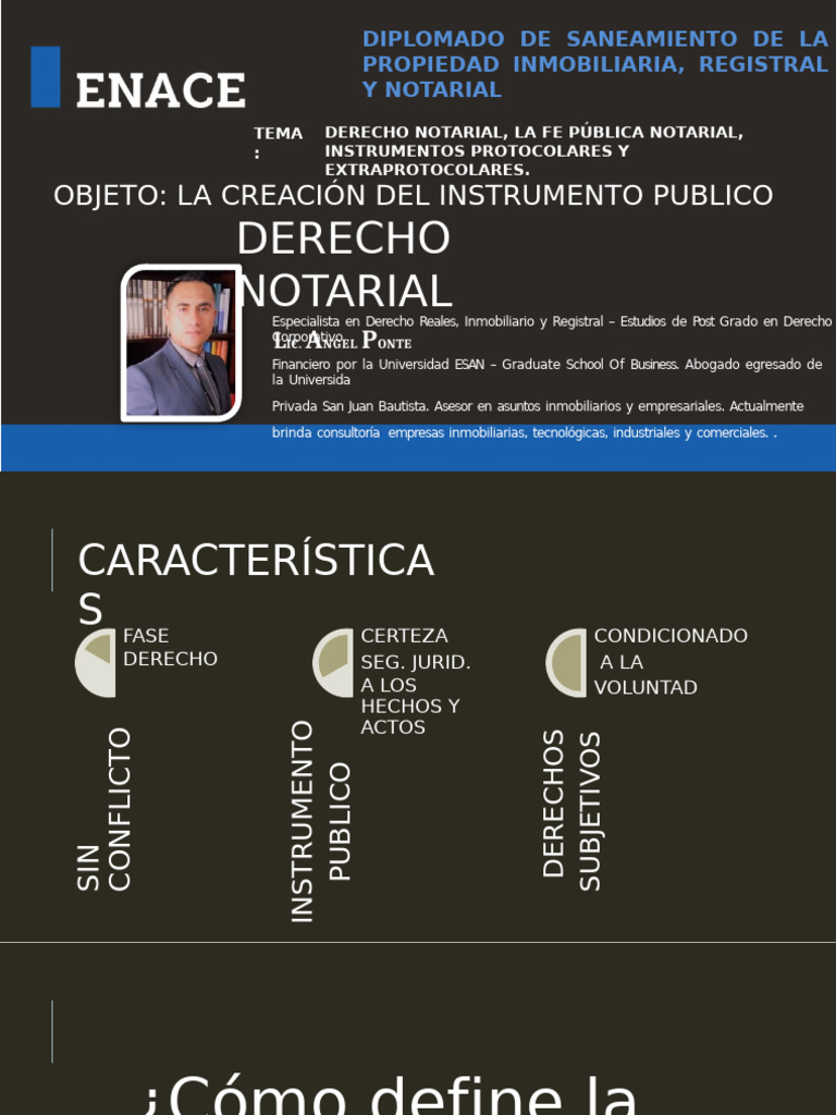 Clase - 7 - PPT - Derecho Notarial - Fe Pública - 2.08.23 | PDF