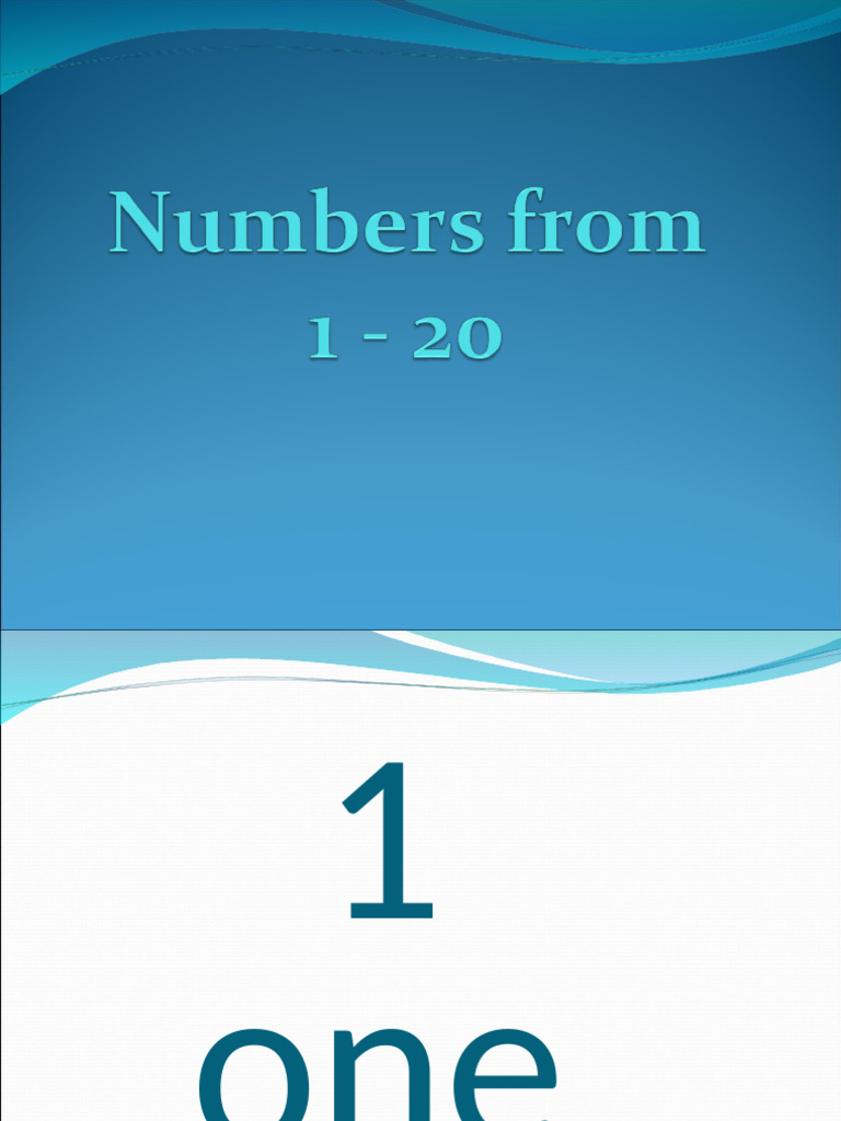 Numbered List from One to Twenty | PDF