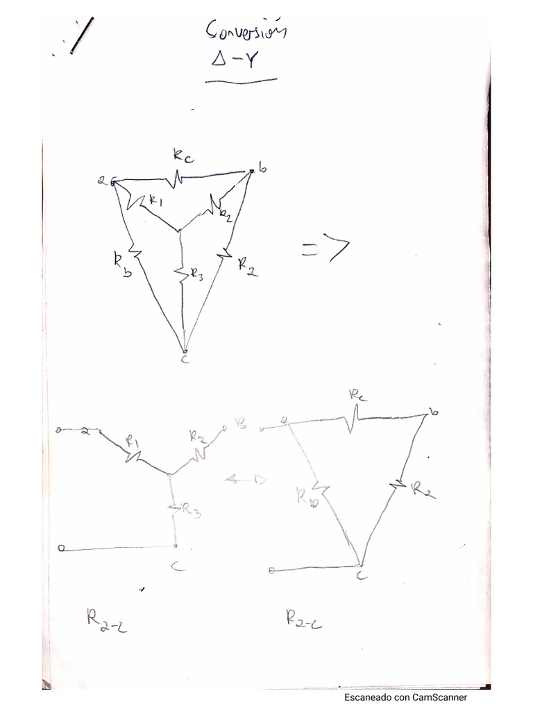 Apuntes Circuitosi - Conversión Delta Estrella 1 | PDF