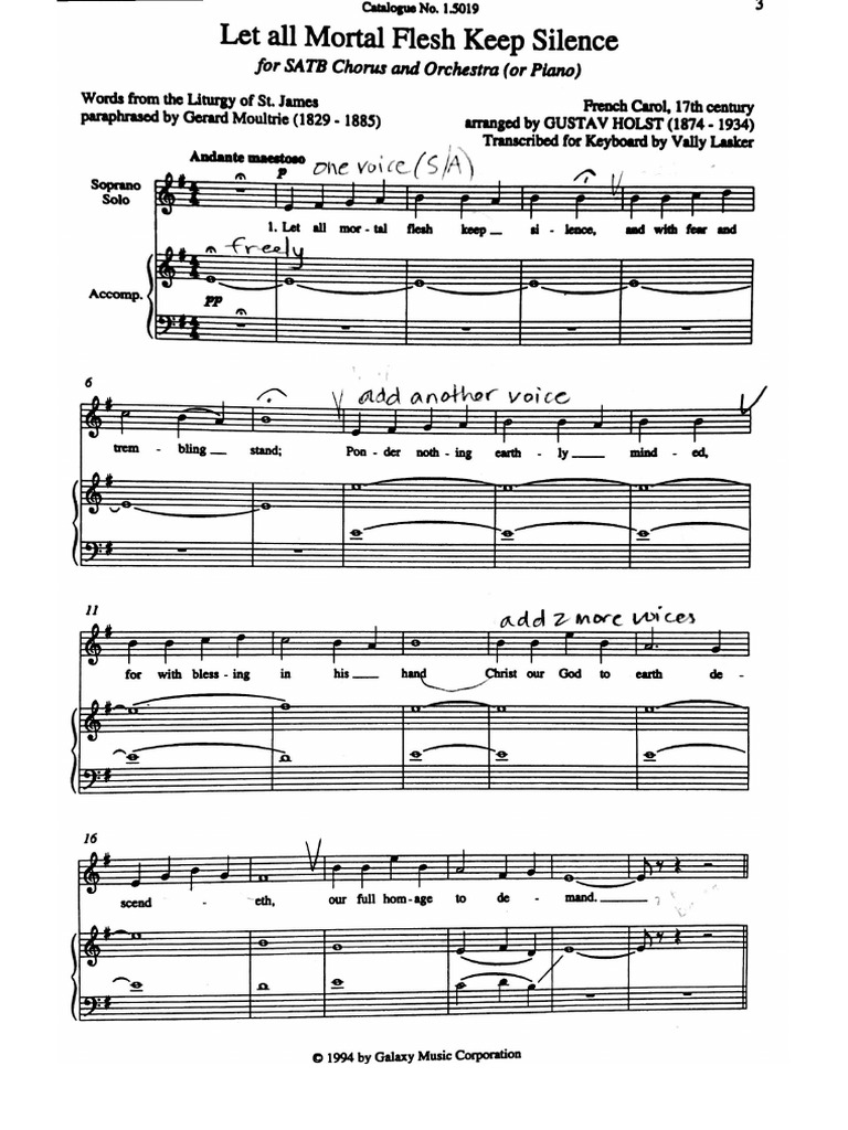 Let All Mortal Flesh Keep Silence SATB | PDF