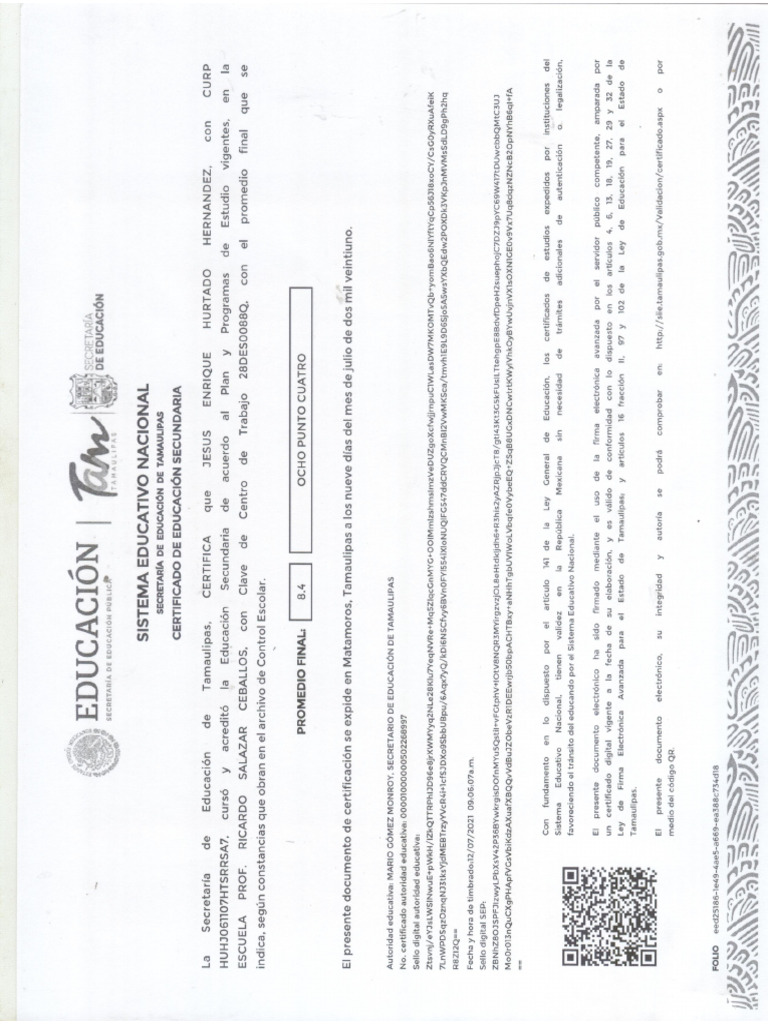 Certificado Preparatoria | PDF