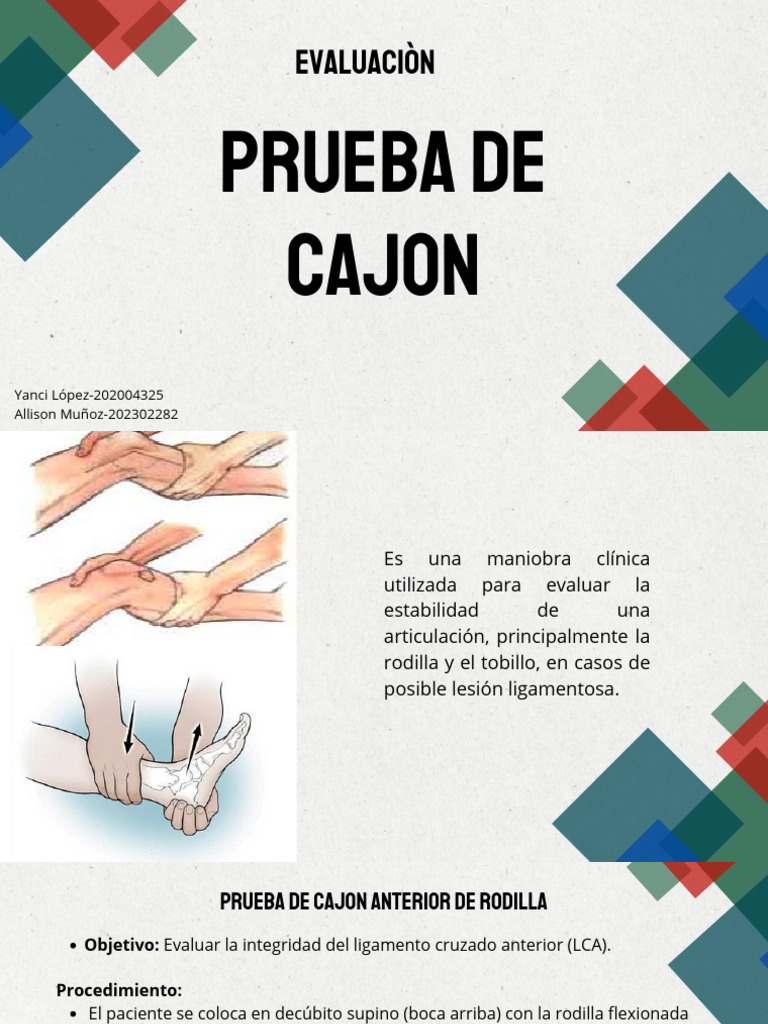 Prueba de Cajòn-Trauma | PDF | Rodilla | Tobillo