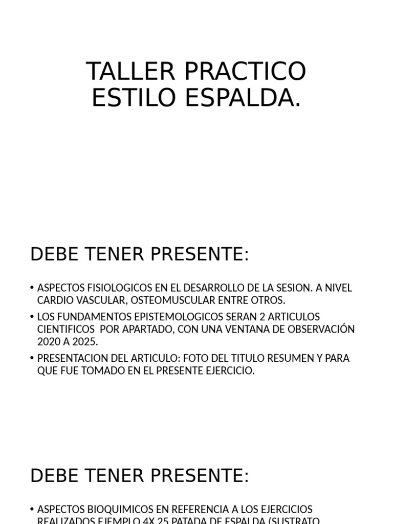 Ejercico Practico Espalda | PDF