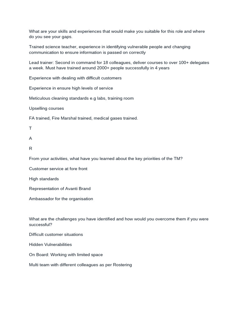 train manager avanti | PDF